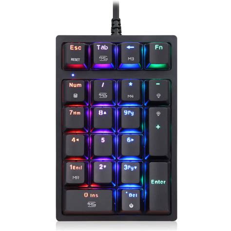 GetUSCart MOTOSPEED Macro Mechanical Numeric Keypad USB Wired 21 Keys Mini Numpad Portable