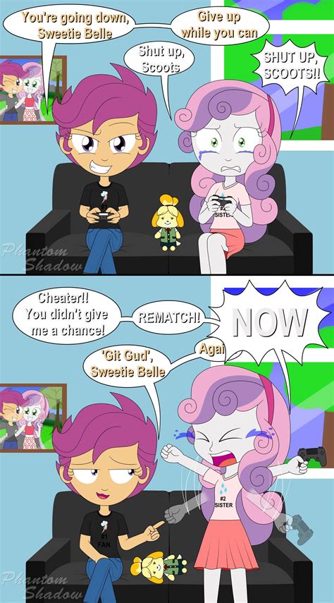 2416913 Safe Artist Phantomshadow051 Scootaloo Sweetie Belle
