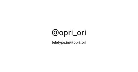 Opri Ori Teletype