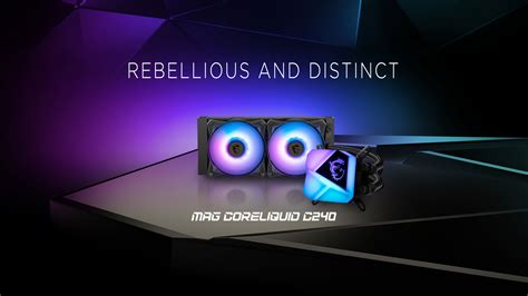 MSI MAG Series CORELIQUID C240 AIO Liquid CPU Cooler, 240mm Radiator ...