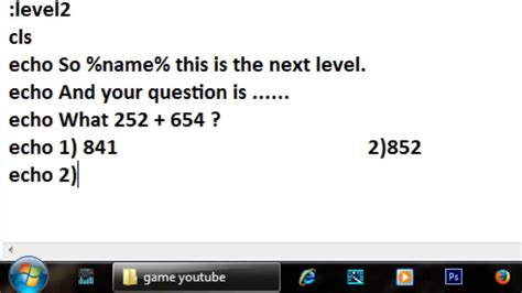 Easy Way How To Make A Game In Cmd Youtube Youtube