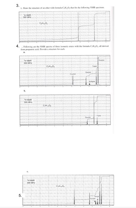 Solved Draw The Structures On The Spectra Below And Show Chegg