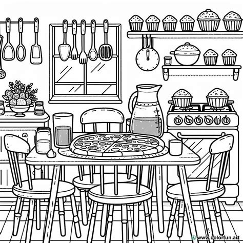 Coloriage De Cuisine Pour Enfant à Télécharger Ou à Imprimer Gratuitement