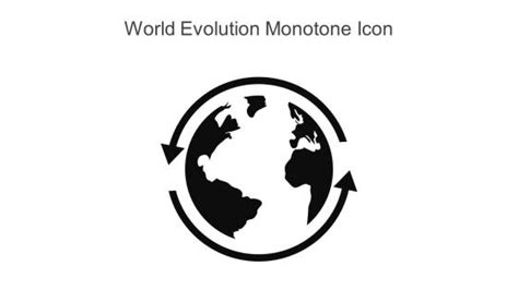 World Map Monotone Icon Slide Team