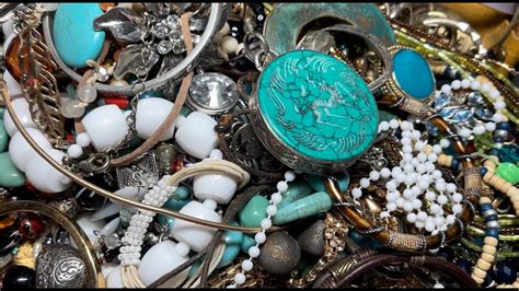Goodwill Bluebox 5 Lb Jewelry Unboxing Nashville Sterling Artisan
