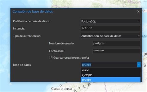Cómo incorporar bases de datos incluidas en PostGIS en ArcMap o en