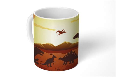 Muchowow Tasse Dino Sonne Natur Zeichnung Kinder Jungen