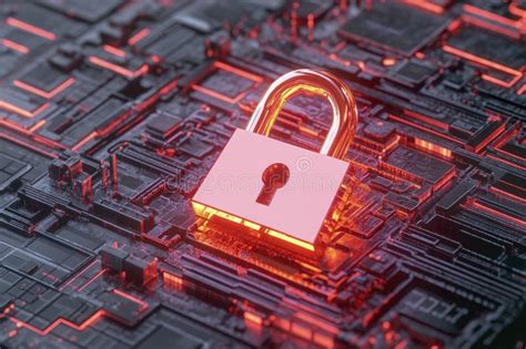 Explore The Intricate World Of Digital Security With This Captivating Image Showcasing A Padlock