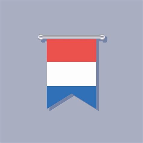 Ilustração Do Modelo De Bandeira Do Luxemburgo Vetor Premium