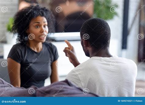 Mad Black Couple Dispute Blaming For Relationships Problems Stock Image Image Of Difficulties