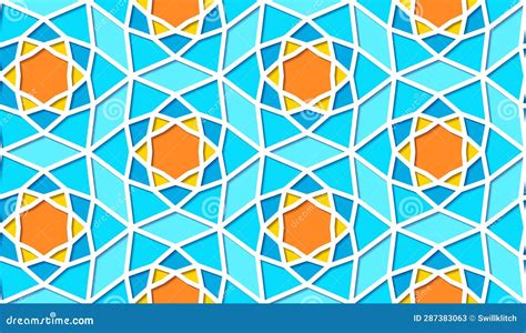 Arabic Seamless Girih Pattern With Classic Islamic Culture Ornament