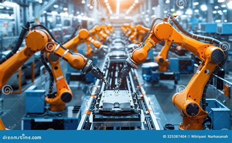 Robotics Manufacturing Process Stock Illustration Illustration Of