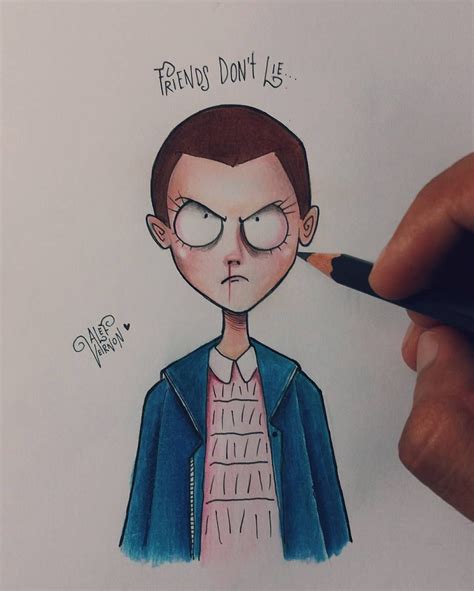 Eleven From Stranger Things Tim Burtons Style Milliebobbybrown I