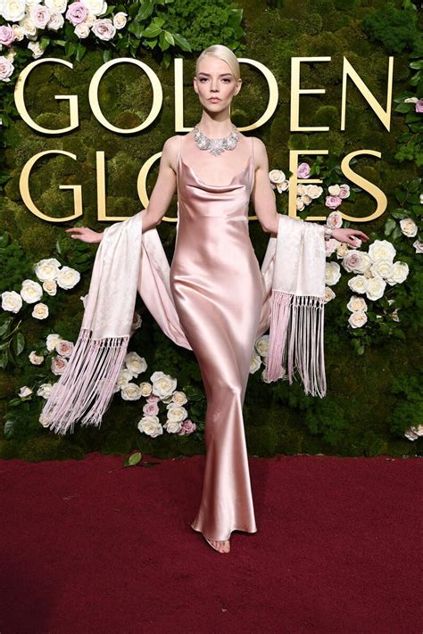 Anya Taylor Joy Shines In Archival Dior Dress At Golden Globes