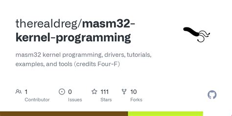 Github Therealdregmasm32 Kernel Programming Masm32 Kernel