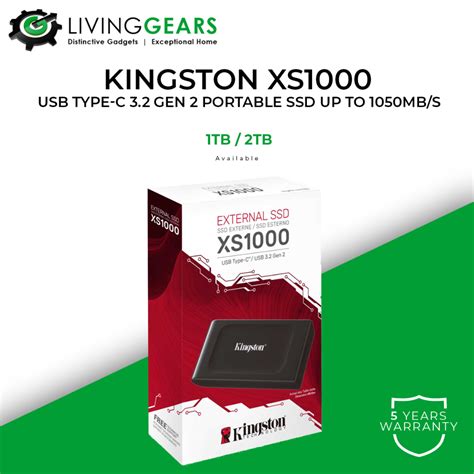 Kingston Xs External Solid State Drive Usb Type C Gen Speed Up To Mb S Tb Tb