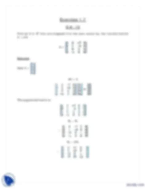 Linear Independence Of Matrix Columns Exercises 16 And 17