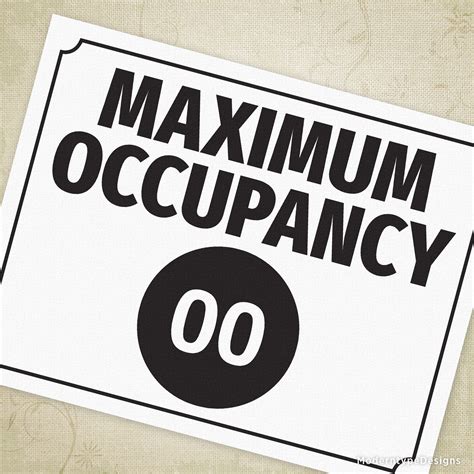 Maximum Occupancy Sign Home Depot At James Velarde Blog