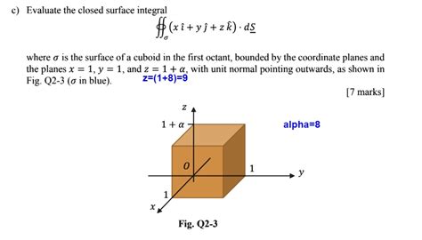 solved evaluate the closed surface integral xi yj zk ds where 0 is