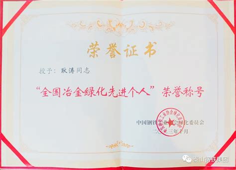 泰山钢铁集团荣获全国冶金绿化先进单位荣誉称号 公司新闻 山东泰山钢铁集团有限公司