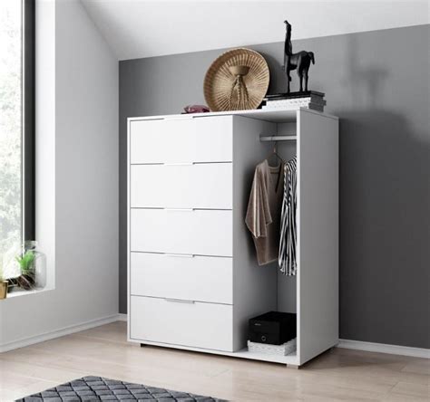 ᐉ Комод Miromark Люція з ЛДСП 5 висувних ящиків 1046x1271x560 мм Білий 45503 • Краща ціна в