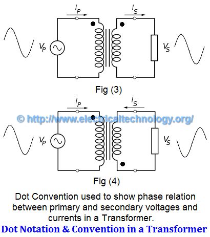 Transformer Phasing The Dot Notation And Dot Convention Electrical