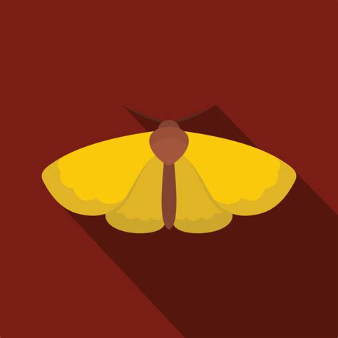 Moth Icon Flat Style 14424832 Vector Art At Vecteezy