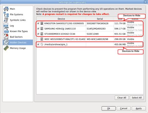 R Studio Help Hidden Devices