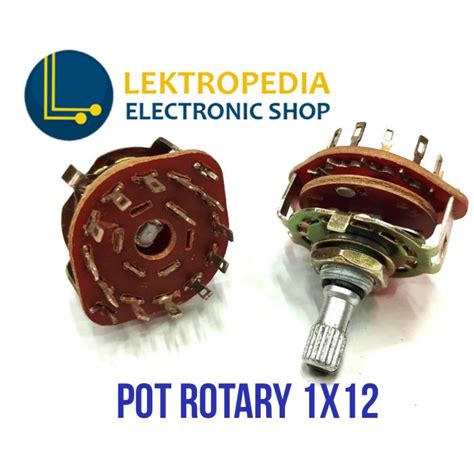 Jual Potensio Rotary 1x12 13 Kaki Drat Saklar Rotari Klik Switch Putar Shopee Indonesia