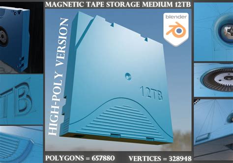 Magnetic Tape Storage Medium 12tb Linear Tape Open Blender 3 2 High