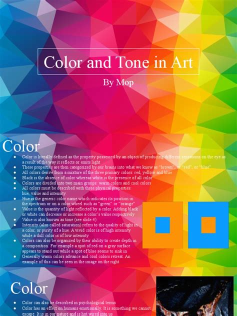 Mop Color And Tone In Art Pdf Color Electromagnetic Spectrum