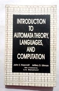 Introduction To Automata Theory Language And Computation Old Book