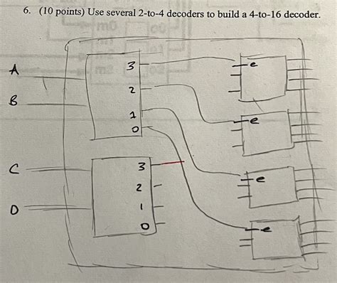 Solved 6 10 Points Use Several 2 To 4 Decoders To Build A Chegg