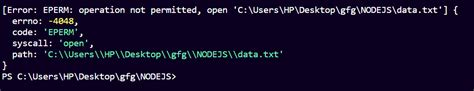 How To Solve File Writing Permissions Blocked By The Eperm” Issue In