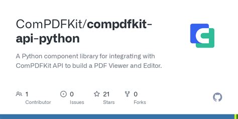 Github Compdfkit Compdfkit Api Python A Python Component Library For