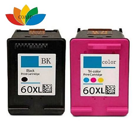 2pk Compatible 60XL Ink Cartridges For Hp 60 Deskjet F4272 F4275 F4280