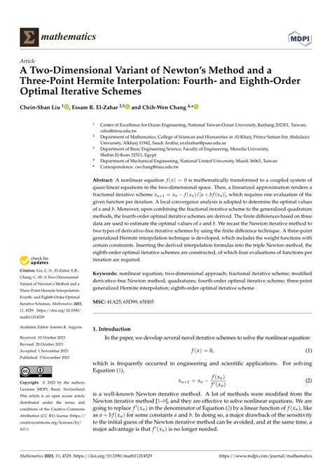 Pdf A Two Dimensional Variant Of Newtons Method And A Three Point