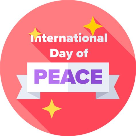 Peace Day Flat Circular Flat Icon