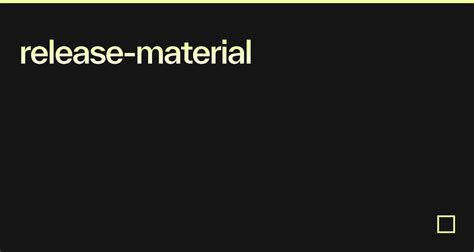 Release Material Codesandbox
