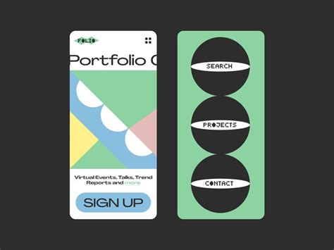 Mobile Layout With Geometric Elements Geometric Layout Design Jobs