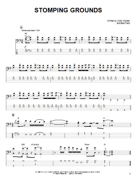 Stomping Grounds By Victor Wooten Bass Tab Guitar Instructor