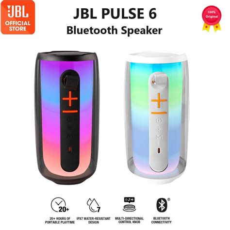 JBL Pulse Portable Bluetooth Speaker With Degree Surround Sound And LED Original Speakers