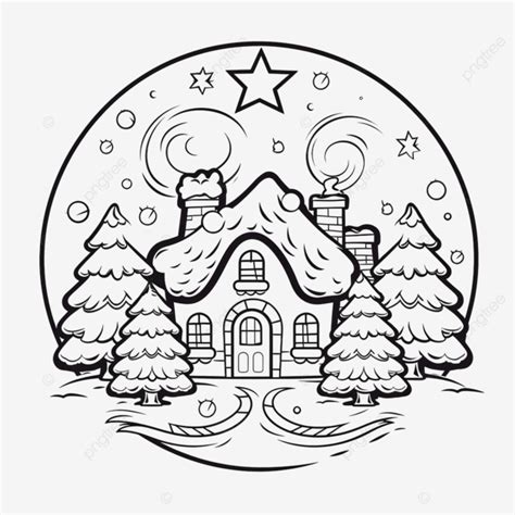 메리 크리스마스 색칠 페이지 흑백 벡터 일러스트 레이 션 크리스마스 색칠 Png 일러스트 및 이미지 에 대한 무료 다운로드 Pngtree