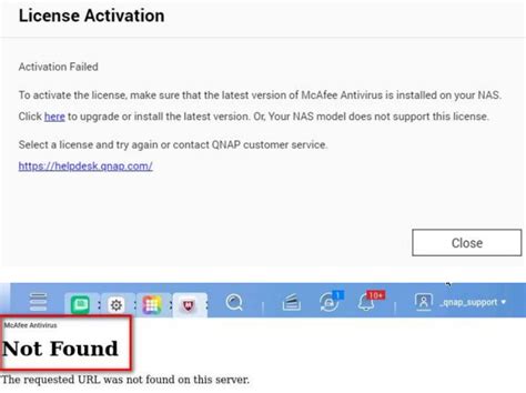 Why McAfee Antivirus Finishes Installation But Still Gets A License Activation Failure QNAP
