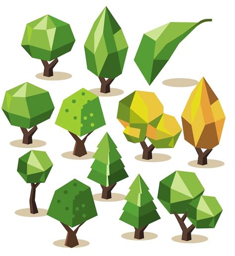 Premium Vector Tree Isometric Set