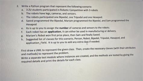 Solved 2 Write A Python Program That Represent The Chegg