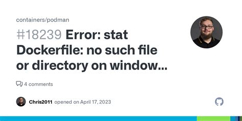 Error Stat Dockerfile No Such File Or Directory On Windows With