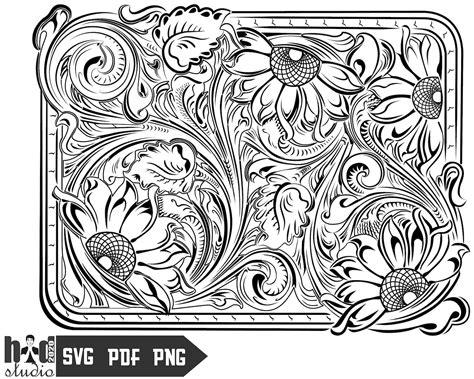 Printable Leather Floral Patterns
