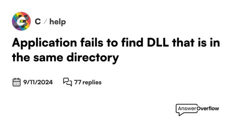 Application Fails To Find Dll That Is In The Same Directory C