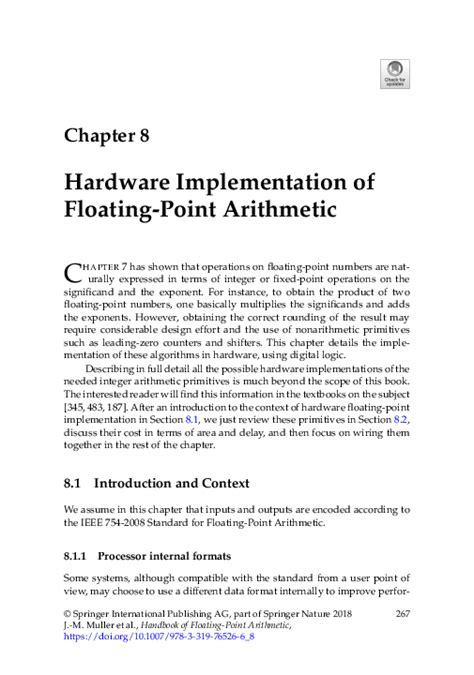 pdf hardware implementation of floating point arithmetic